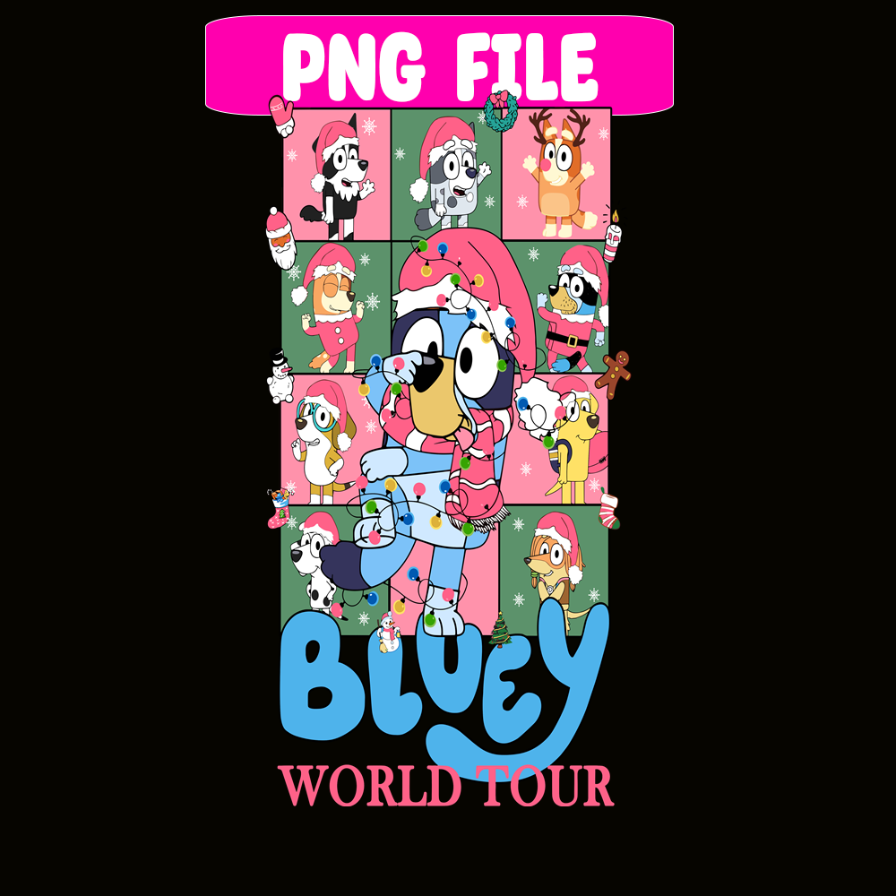 Bluey World Tour PNG, Bluey And Friends PNG, Bluey In Christ | Inspire ...