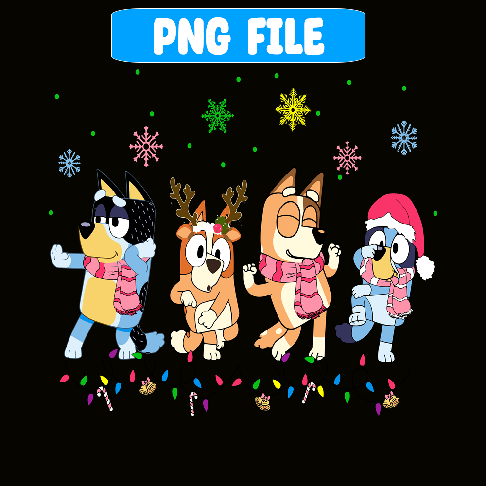Bluey And Friends PNG, Dancing Under The Snow PNG, Friendshi | Inspire ...