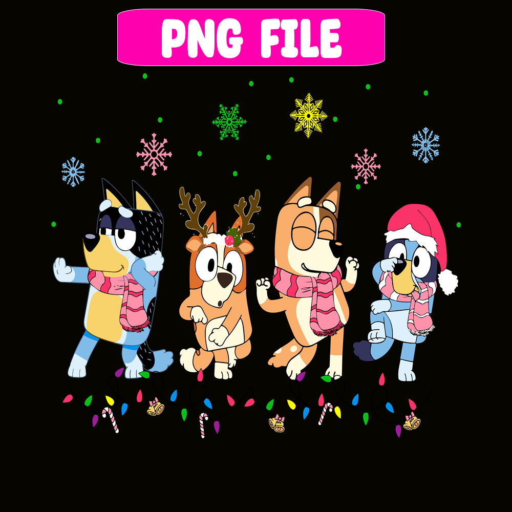 Bluey And Friends PNG, Dancing Under The Snow PNG, Friendshi - Inspire ...