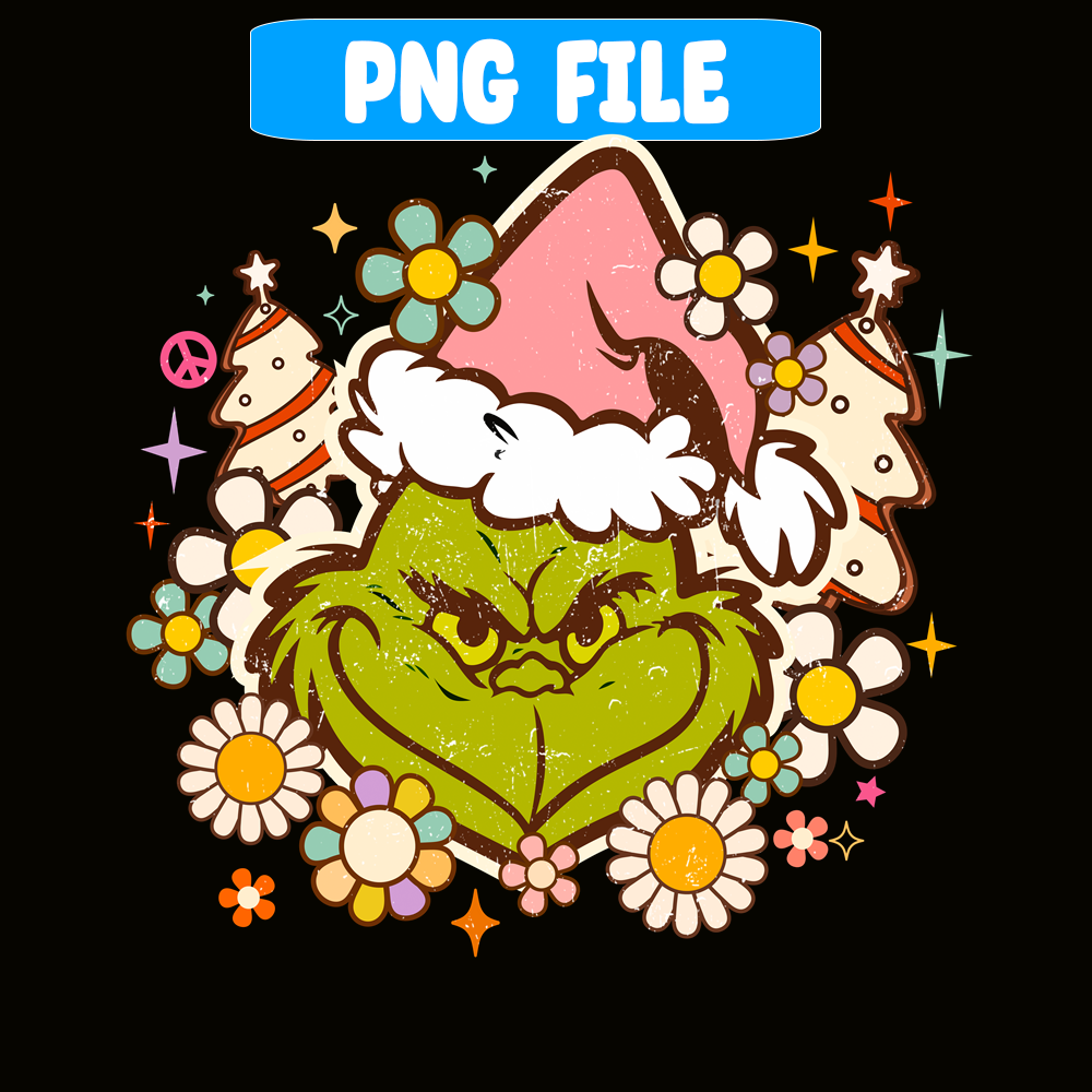 Grinch And Sweet Christmas PNG, Grinch Flower PNG, Christmas | Inspire ...