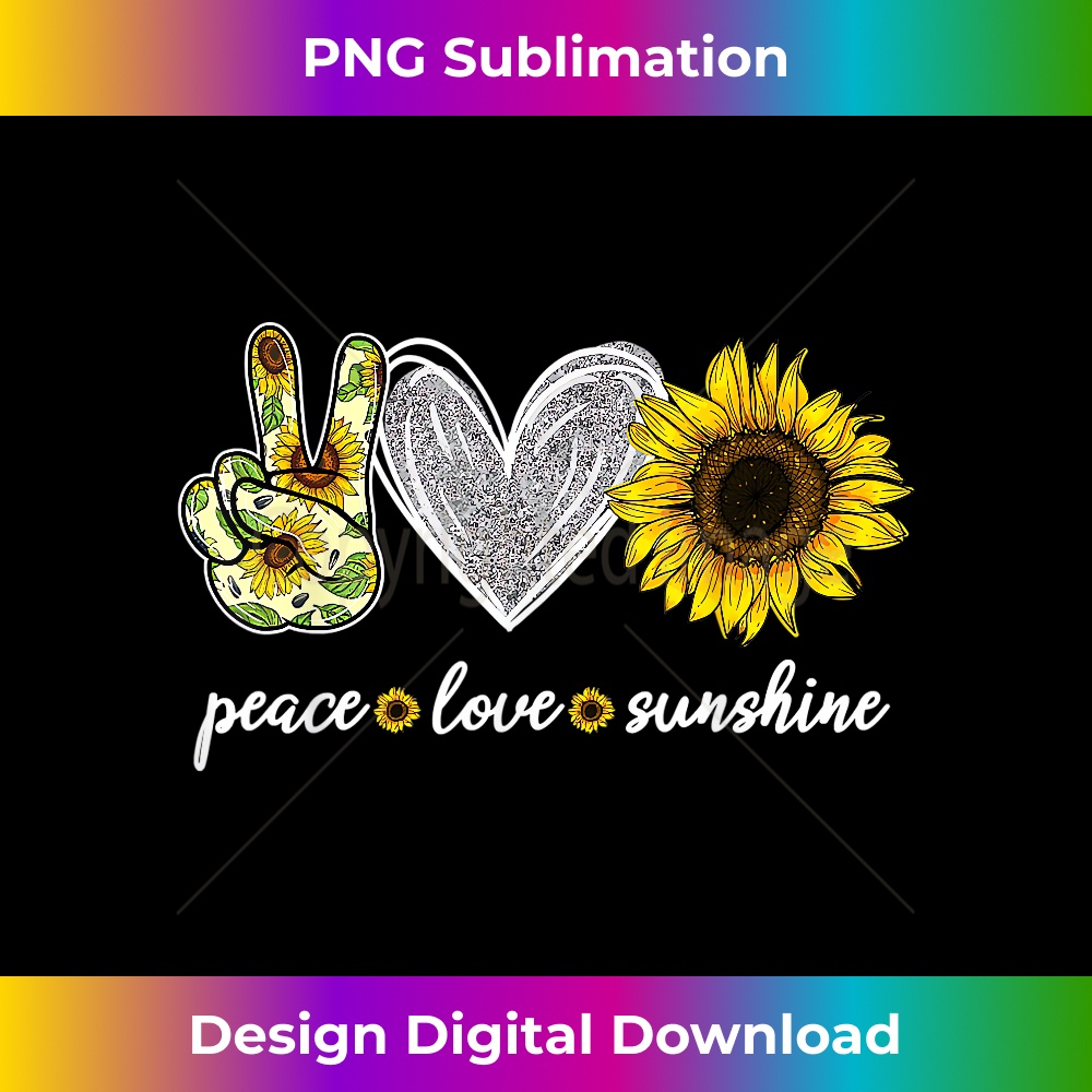 Peace Love Sunshine Sunflower Hippie Sunflower Lover Gifts - | Inspire ...