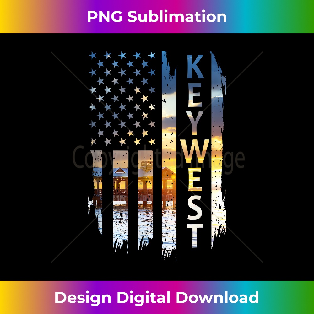 Key West Florida Summer Sunset American Flag Patriotic - Bes | Inspire ...