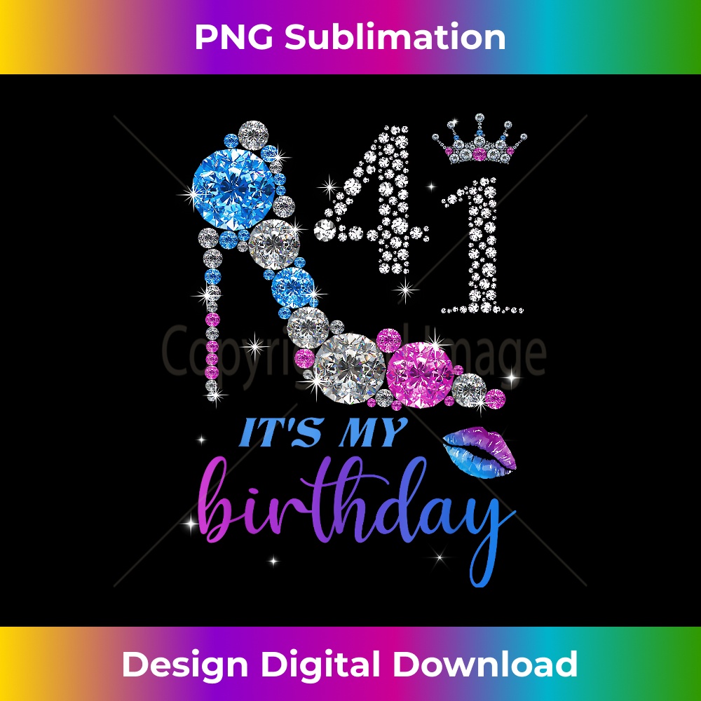 Women It's My 41st Purple Shoe Crown Happy 41th birthday - T | Inspire Uplift