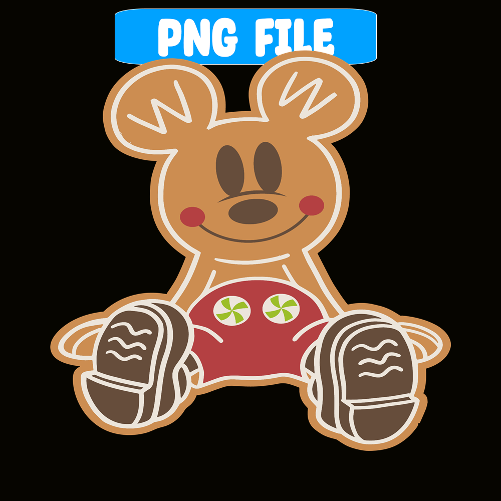 Mickey Mouse Gingerbread SVG PNG DXF EPS JPG | Inspire Uplift