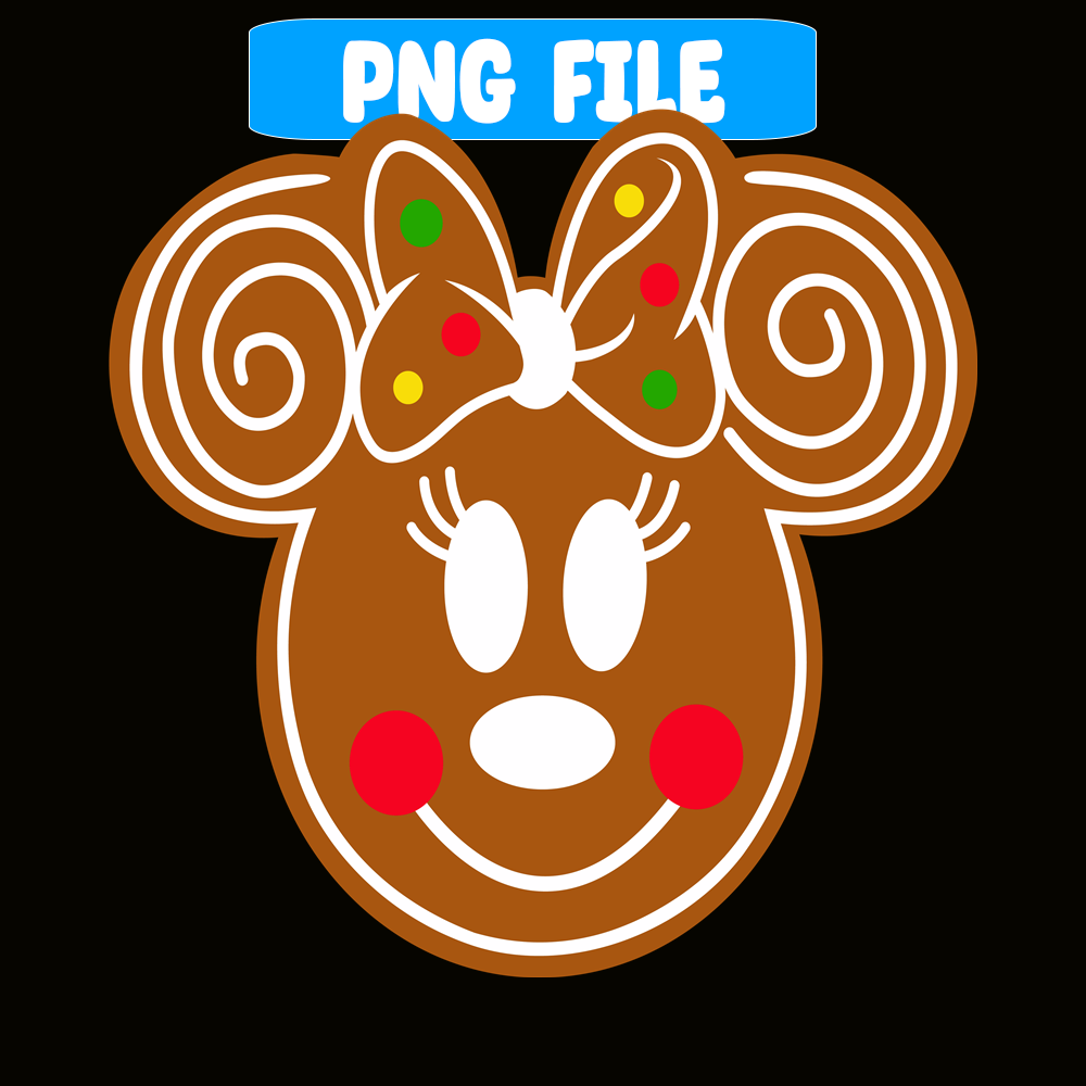 Minnie Face Gingerbread SVG PNG DXF EPS JPG | Inspire Uplift