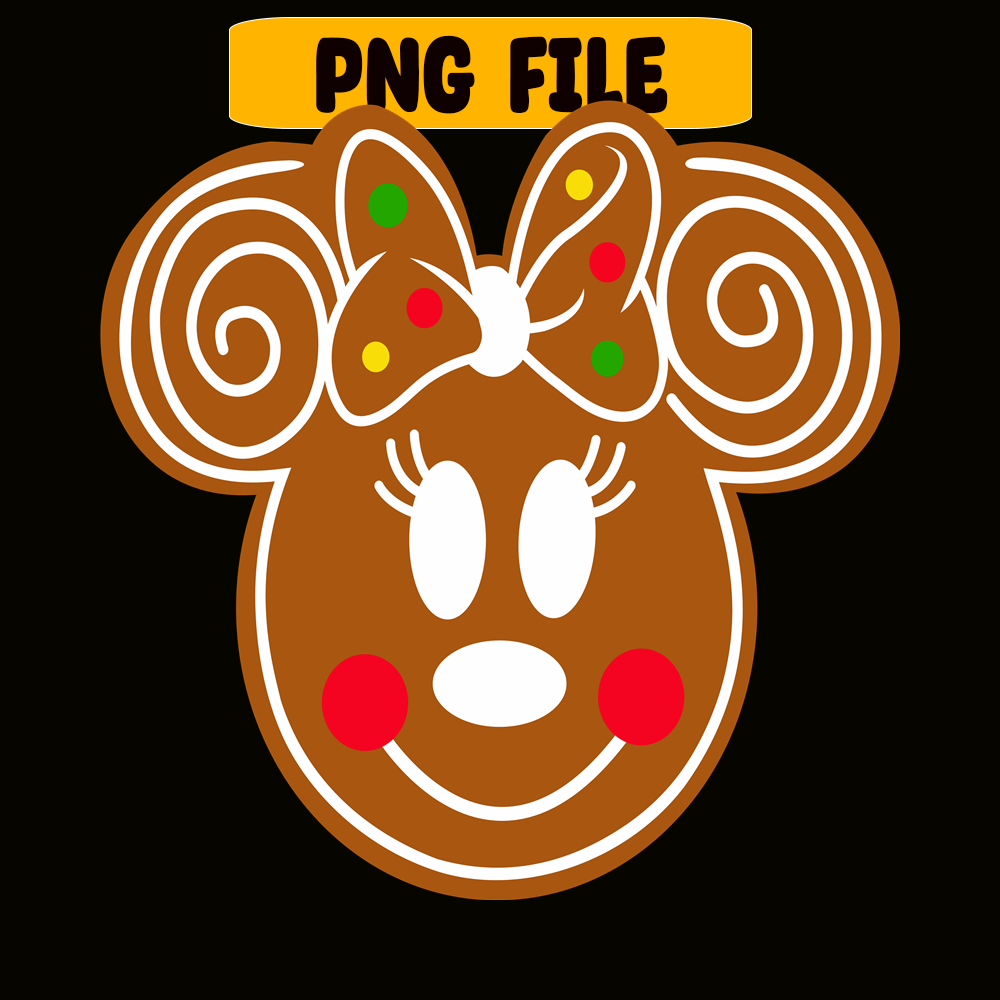 Minnie Face Gingerbread SVG PNG DXF EPS JPG | Inspire Uplift