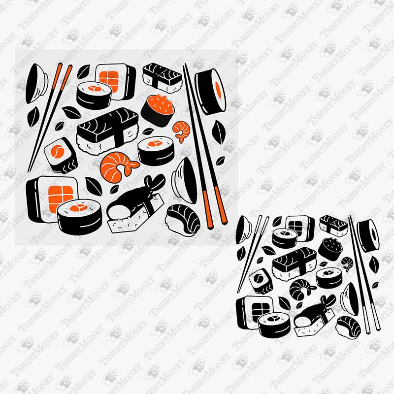 Sushi Combo Clipart Food Lover SVG Cut File - Inspire Uplift