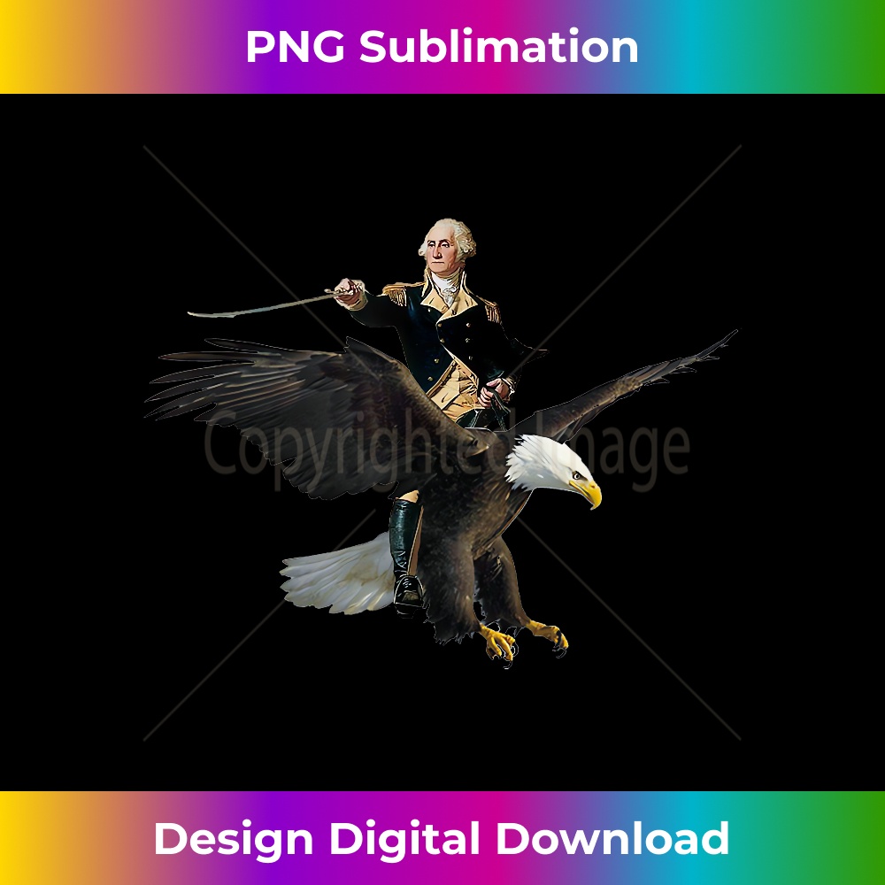 George Washington Riding A Bald Eagle - Patriotic T-shirt - - Inspire ...