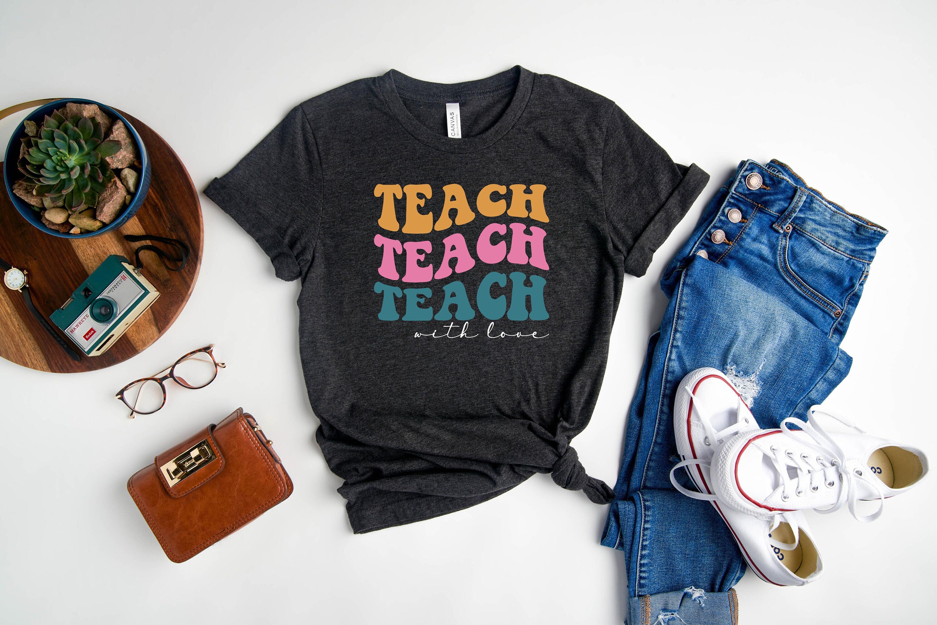 Teach With Love Shirt, Teacher Shirt, Teacher Appreciation T | Inspire ...