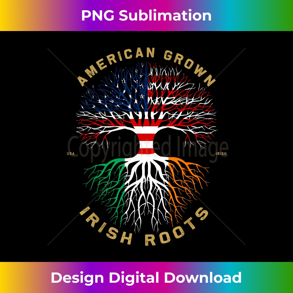 American Grown With Irish Roots Tree USA Flag Unique - Sleek | Inspire ...
