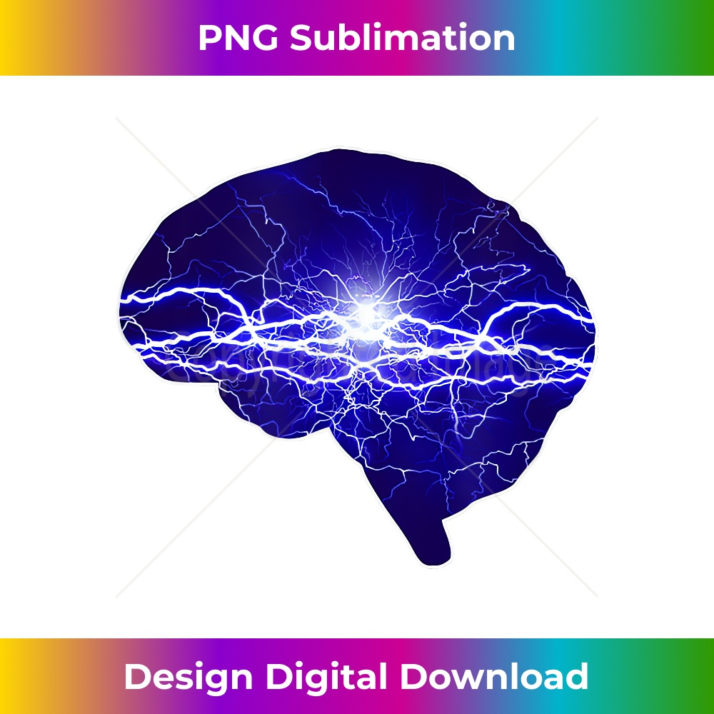 Cool Glowing Neuroscience Brain - Sublimation-Optimized PNG | Inspire Uplift