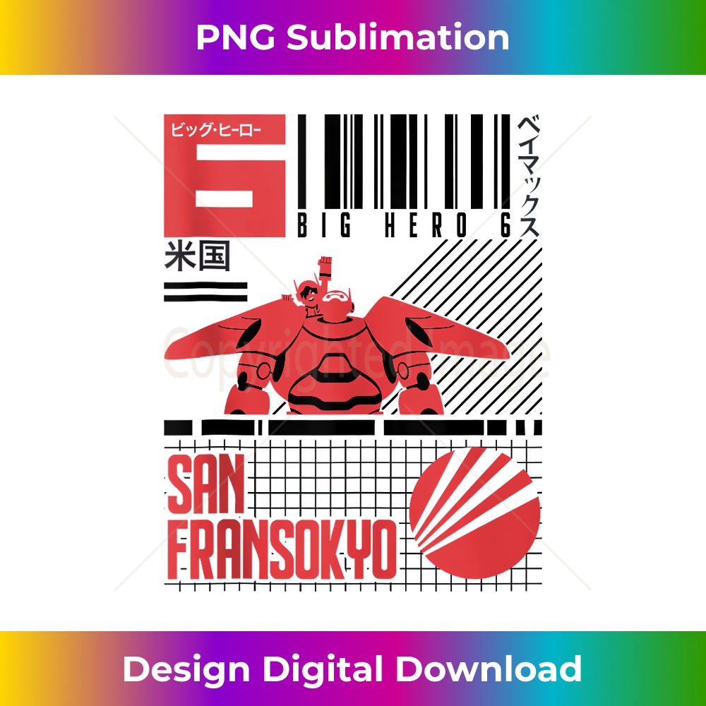 Disney Big Hero 6 San Fransokyo Bar Code Poster Tank Top - S | Inspire ...