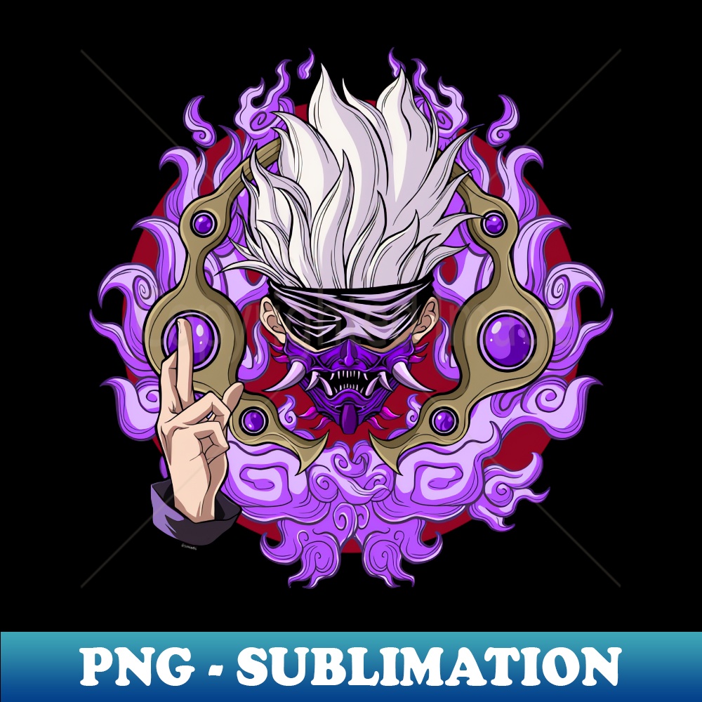 Satoru Gojo Oni Mask - Instant PNG Sublimation Download - Pe | Inspire ...