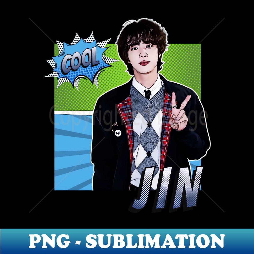 Comic Jin BTS - Special Edition Sublimation PNG File - Unlea | Inspire ...