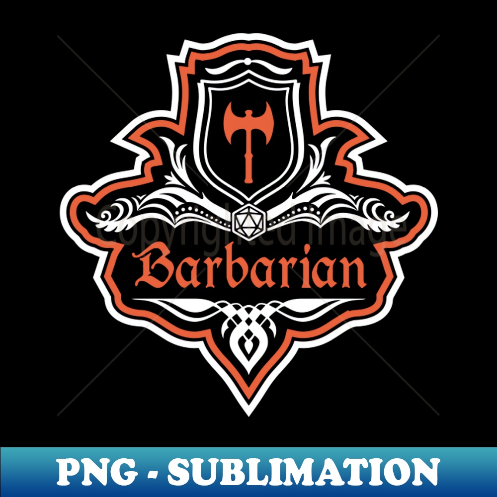 DD Barbarian Class Crest - Sublimation-Ready PNG File - Perf | Inspire ...