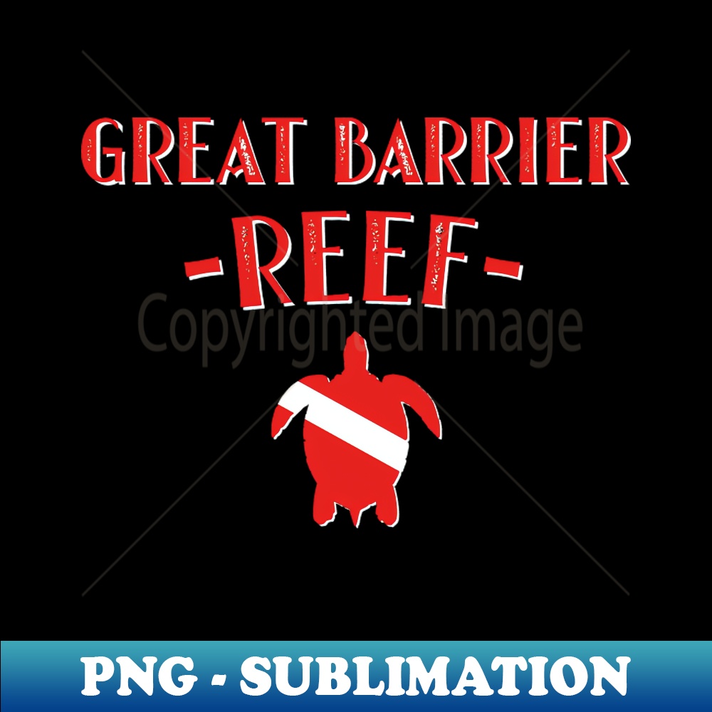 Great Barrier Reef - Sea Turtle Diver Down Flag - PNG Transp - Inspire ...