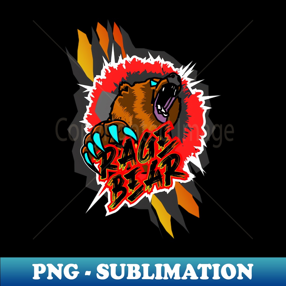 RAGE BEAR - Digital Sublimation Download File - Unleash Your | Inspire ...