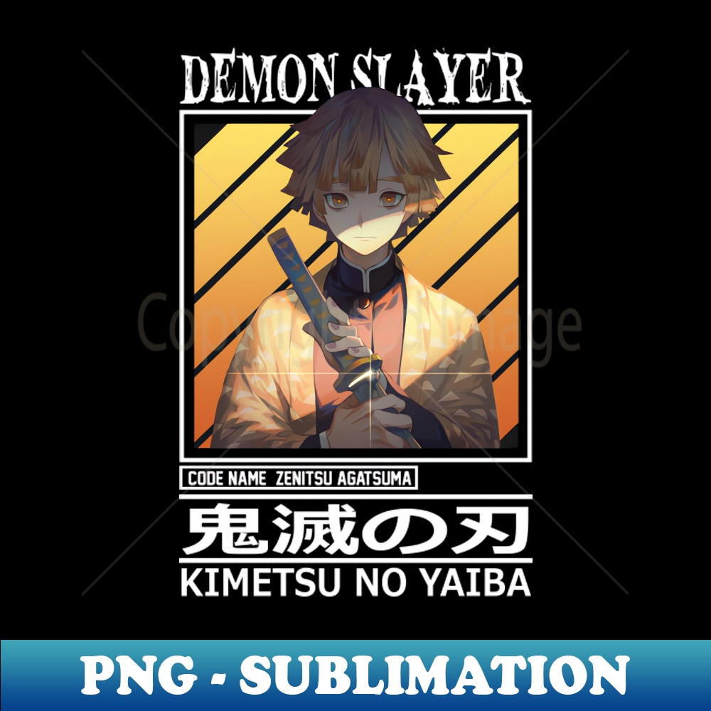 Kimetsu No Demon Zenitsu Agatsuma - PNG Transparent Sublimat | Inspire ...