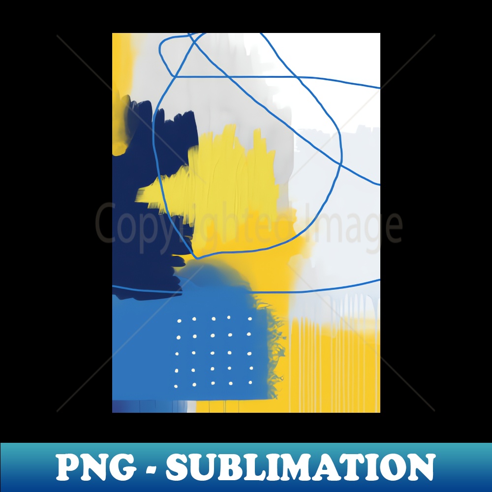 Sunny Abstract in yellow and blue - Aesthetic Sublimation Di - Inspire ...