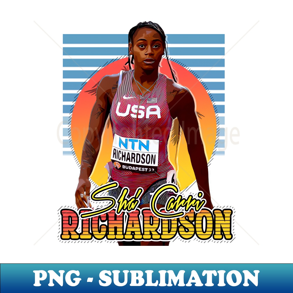 Retro Flyer Style Sha Carri Richardson Fan Art - Aesthetic S | Inspire ...