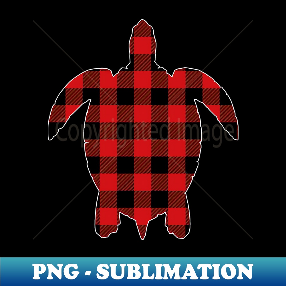 Sea Turtle Lover Buffalo Plaid Pattern - PNG Transparent Sub - Inspire ...