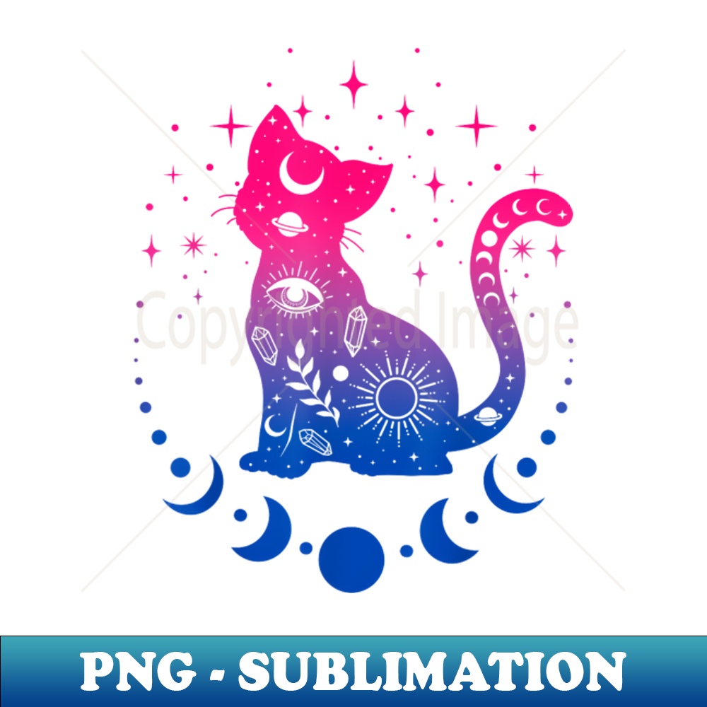 Bisexual pride flag colors astronomy cat - Digital Sublimati | Inspire ...