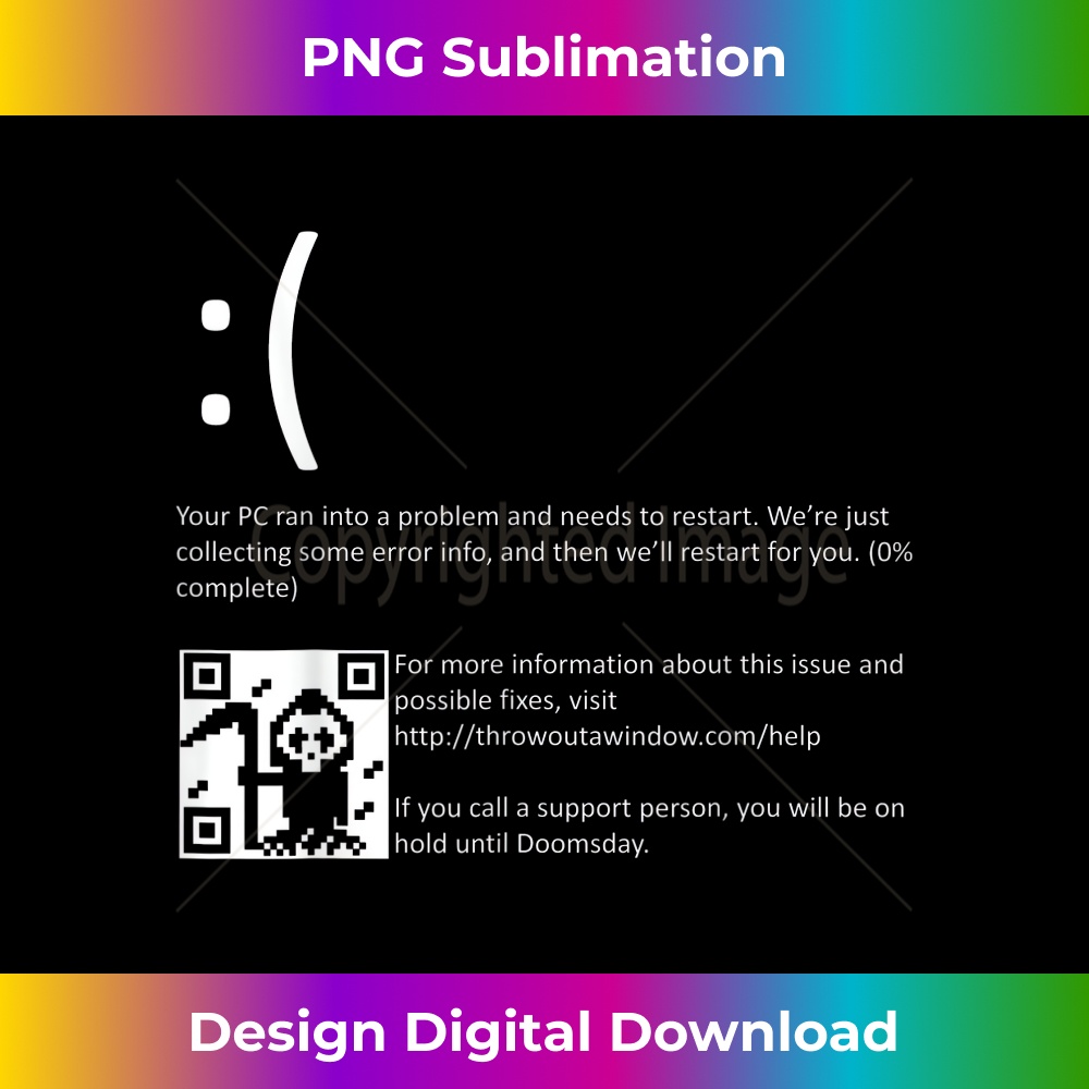Funny Nerdy Blue Screen of Death Windows BSOD Halloween Geek - Inspire ...