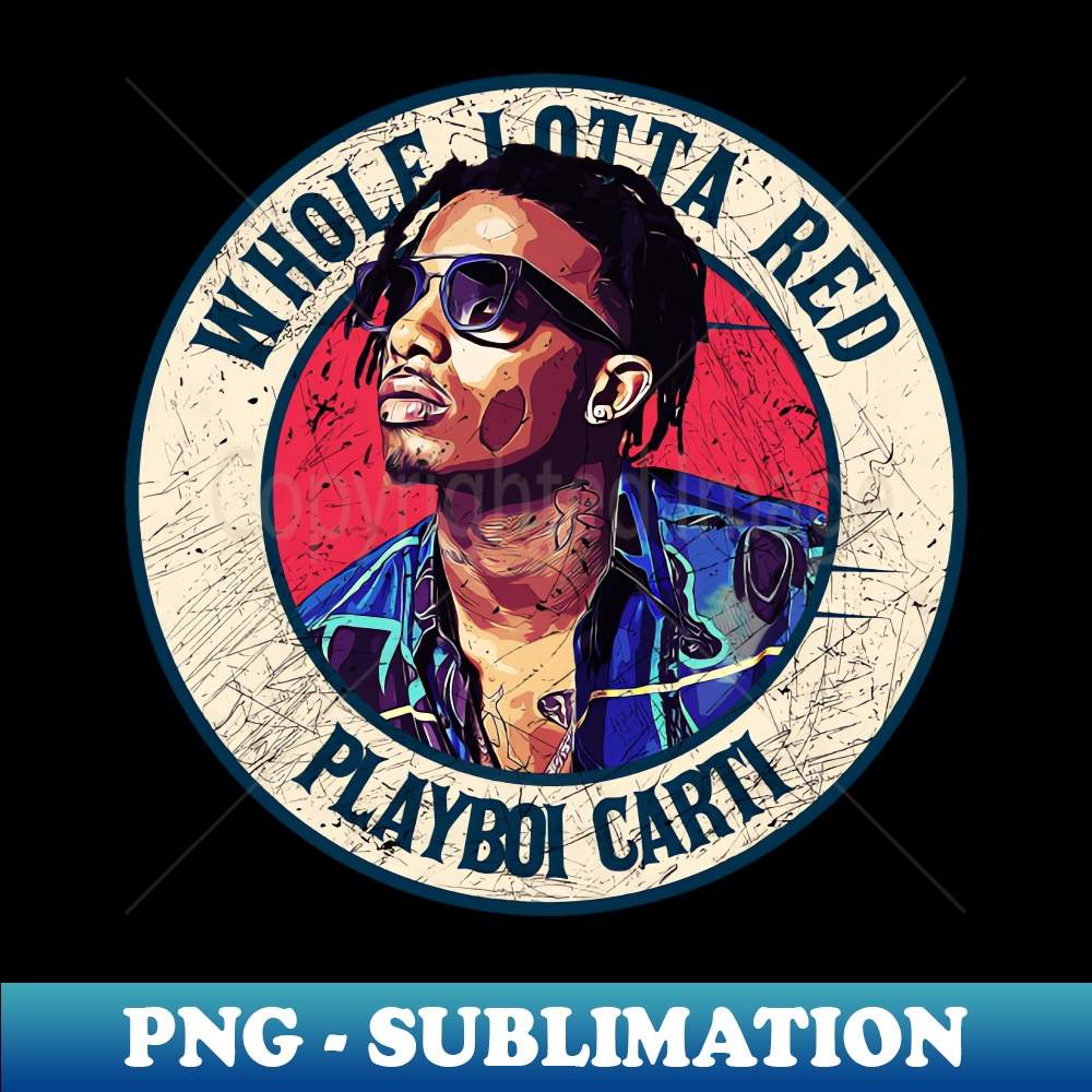 Retro Style Fan Art Design Playboi Carti Whole Lotta Red - | Inspire Uplift