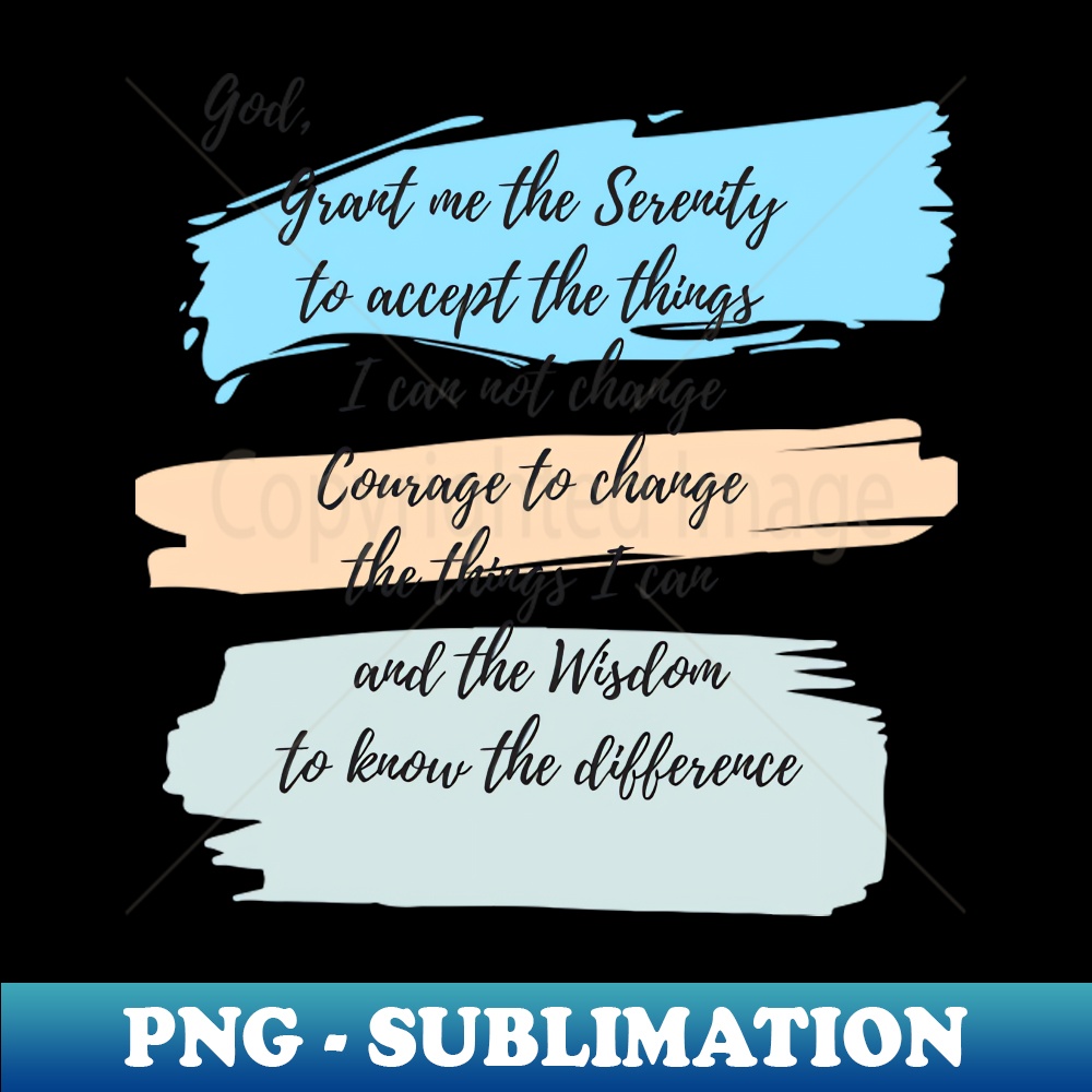 Serenity Prayer - Sublimation-Ready PNG File - Unleash Your | Inspire ...