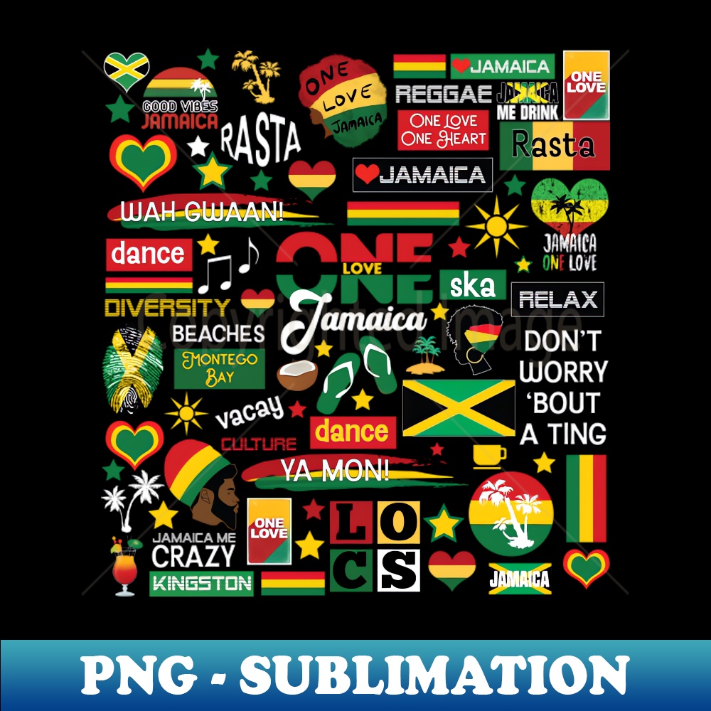 Jamaica One Love Culture Pattern - Modern Sublimation PNG Fi | Inspire ...