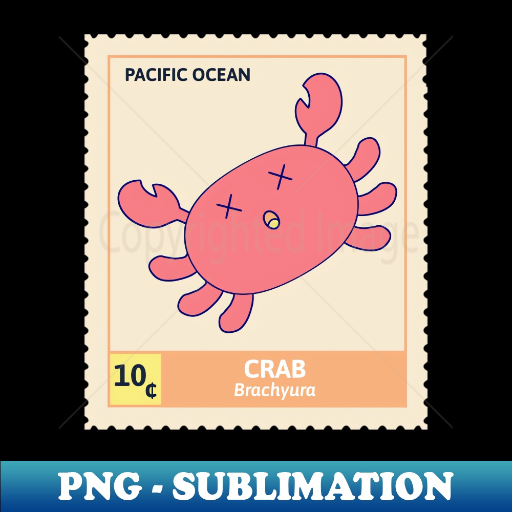 Kawaii Cute Fainted Red Crab Ocean Stamp Collection Stamp Co | Inspire Uplift
