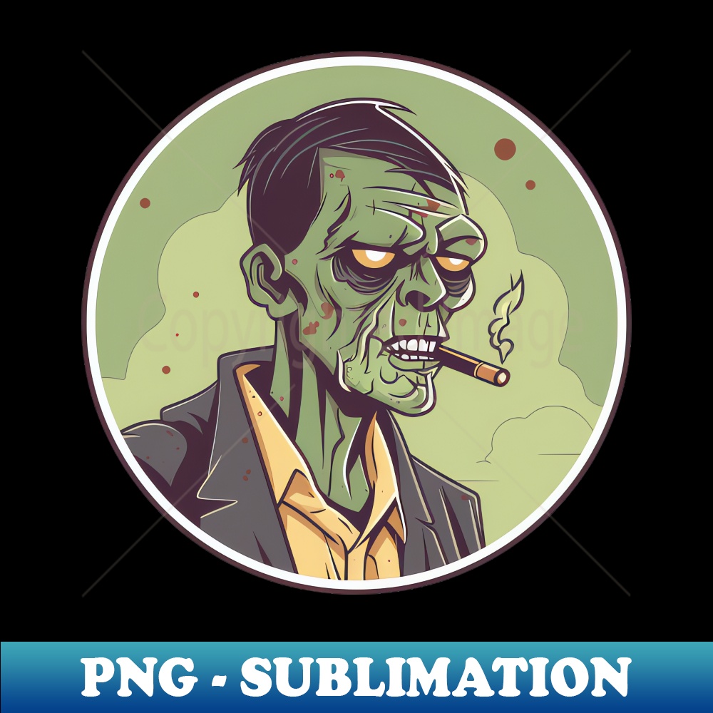Zombie smoking cigarette - PNG Transparent Sublimation Desig | Inspire ...