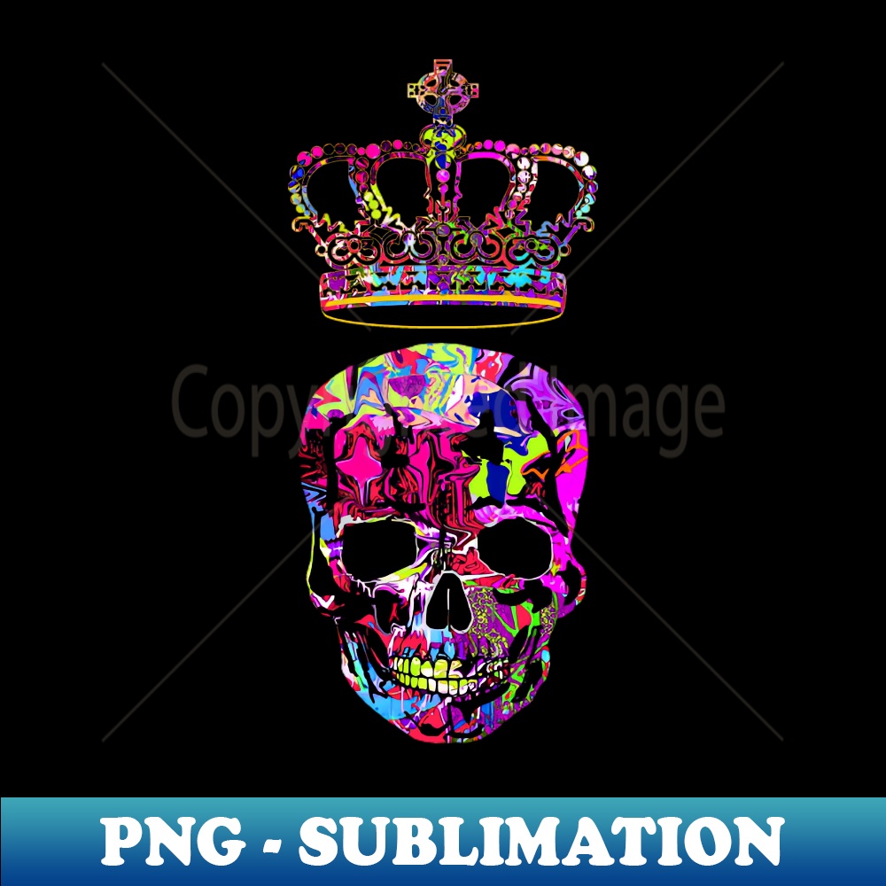 Graffiti sugar skull with crown - PNG Transparent Sublimatio - Inspire ...