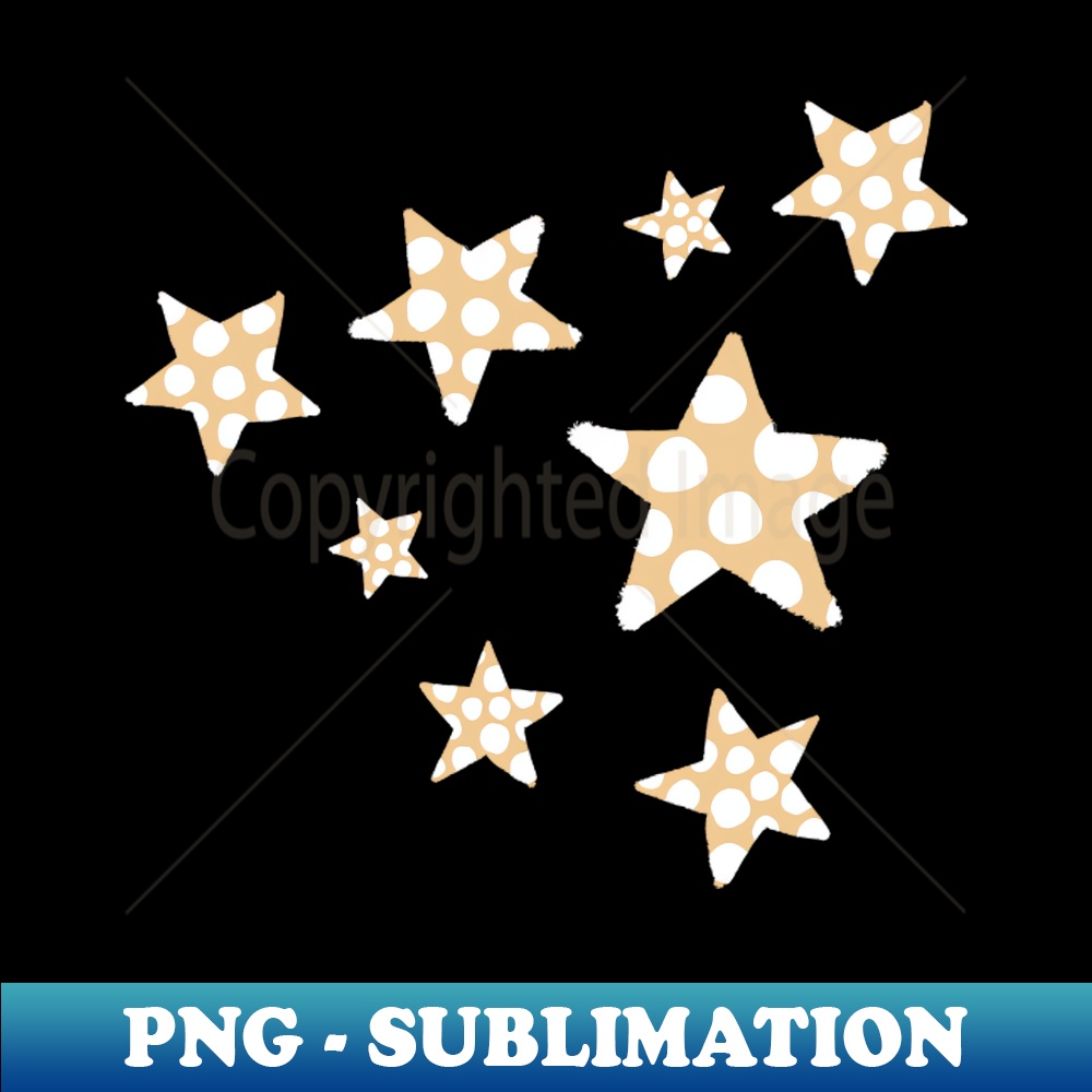 happy polka dot stars - beige - PNG Sublimation Digital Down | Inspire ...
