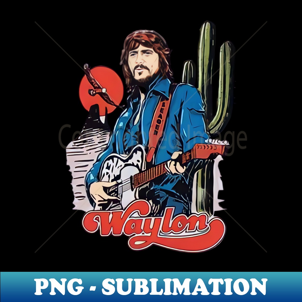 Waylon Jennings - PNG Transparent Sublimation Design - Insta | Inspire ...