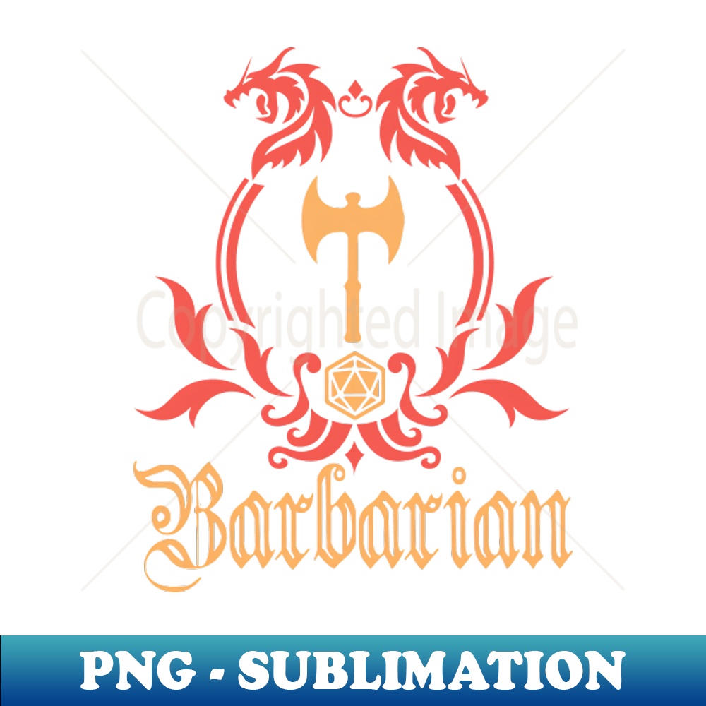 DD Barbarian Simple Class Emblem - Creative Sublimation PNG | Inspire ...