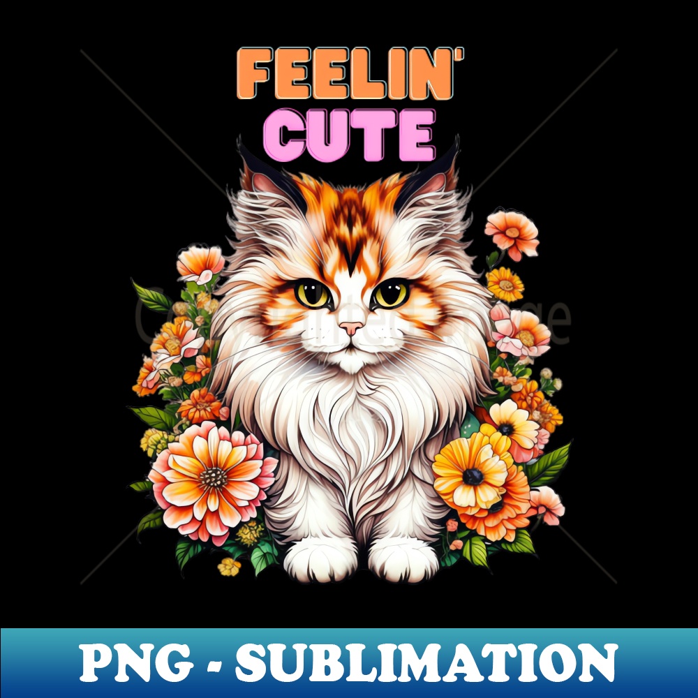 Feelin Cute Kitty - Signature Sublimation PNG File - Vibrant | Inspire ...