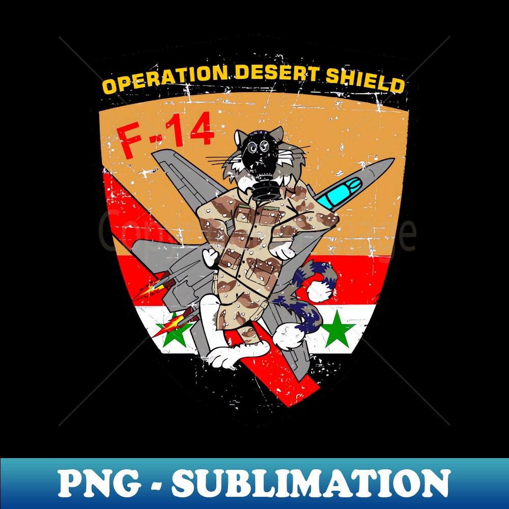 F-14 Tomcat - Operation Desert Shield F-14 - Grunge Style - | Inspire Uplift