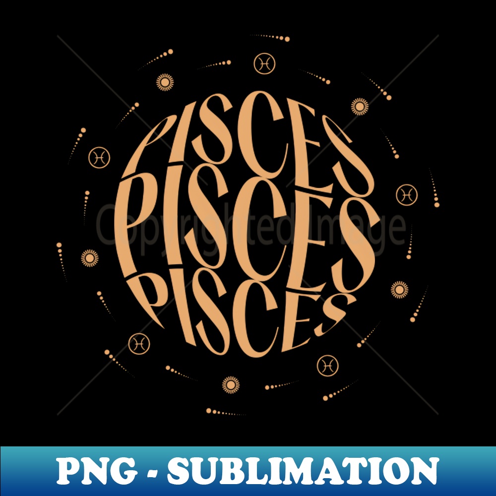PISCES ZODIAC ASTROLOGY - PNG Transparent Sublimation File - | Inspire ...