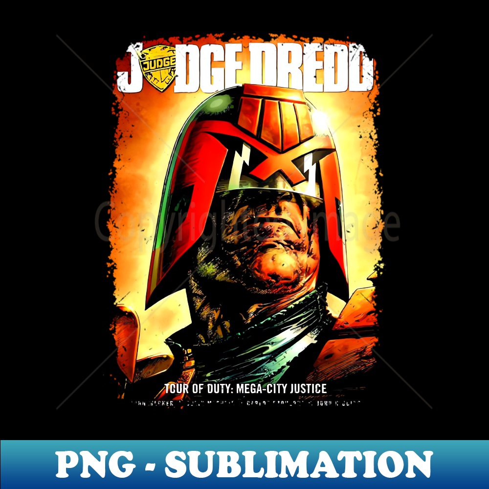 Judge Dredd Comic Book Cover - Instant Sublimation Digital D | Inspire ...