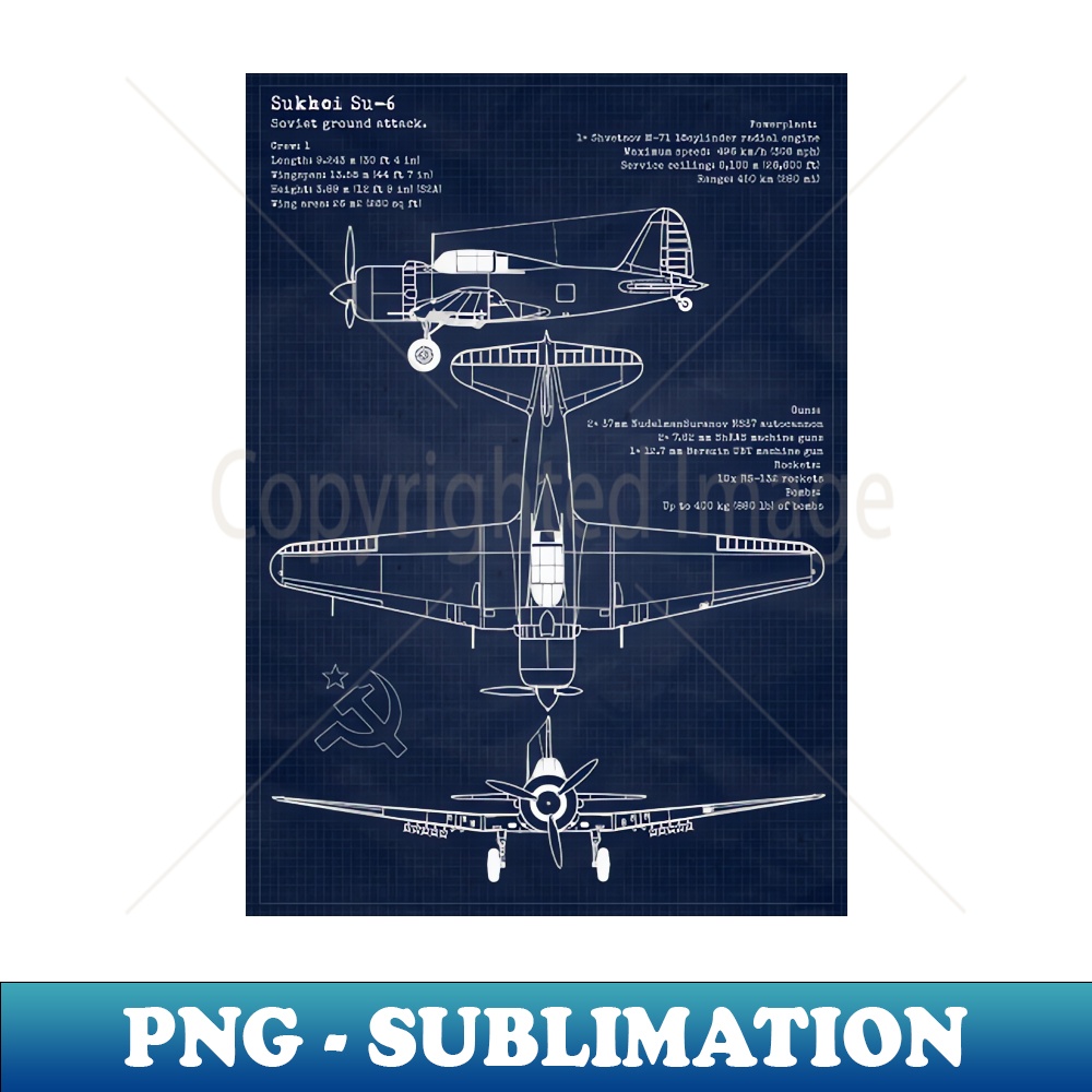 Sukhoi Su6 URSS Blueprint - High-Resolution PNG Sublimation | Inspire ...