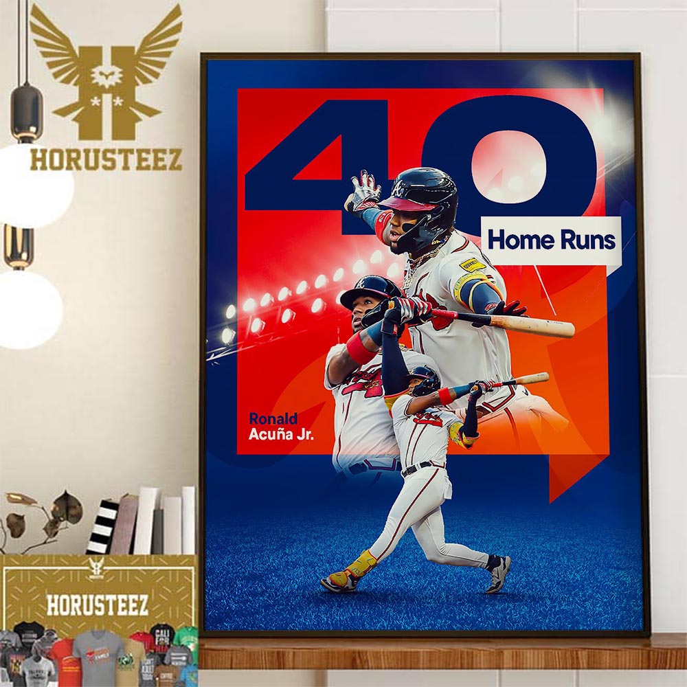 Congratulations To Ronald Acuna Jr 40 Home Runs Home Decor P | Inspire ...