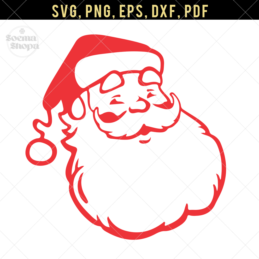 Santa svg Santa SVG file, Santa SVG, PNG Clipart, Compatible - Inspire ...