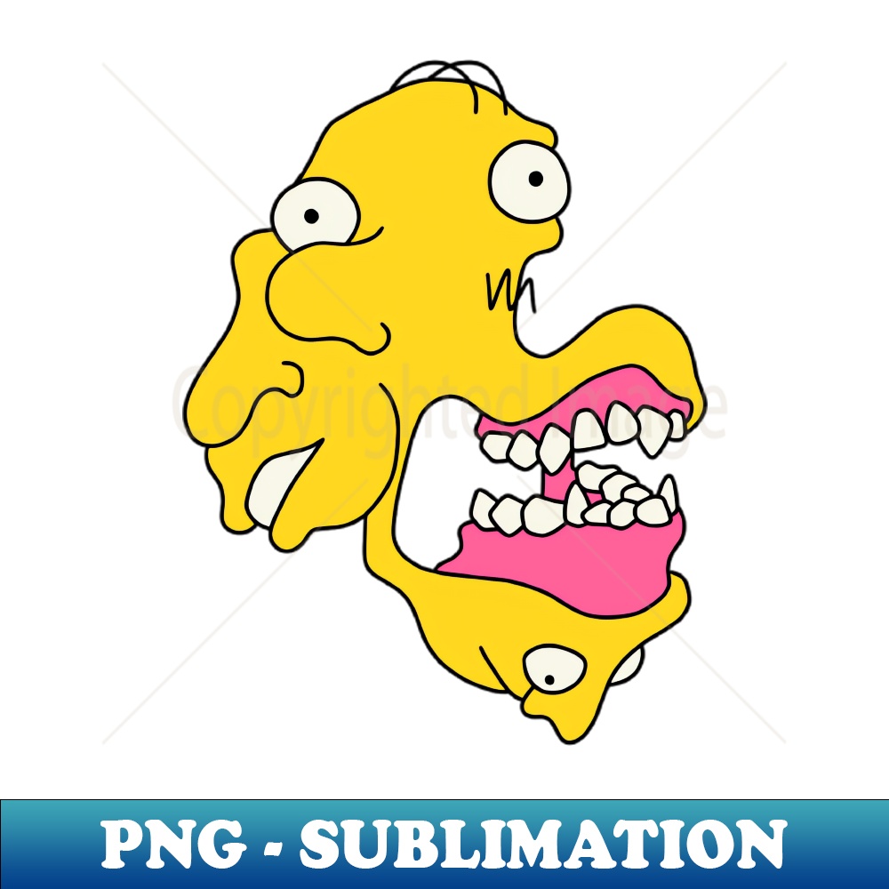 Yellow Jaw Creature - Retro PNG Sublimation Digital Download - Inspire ...