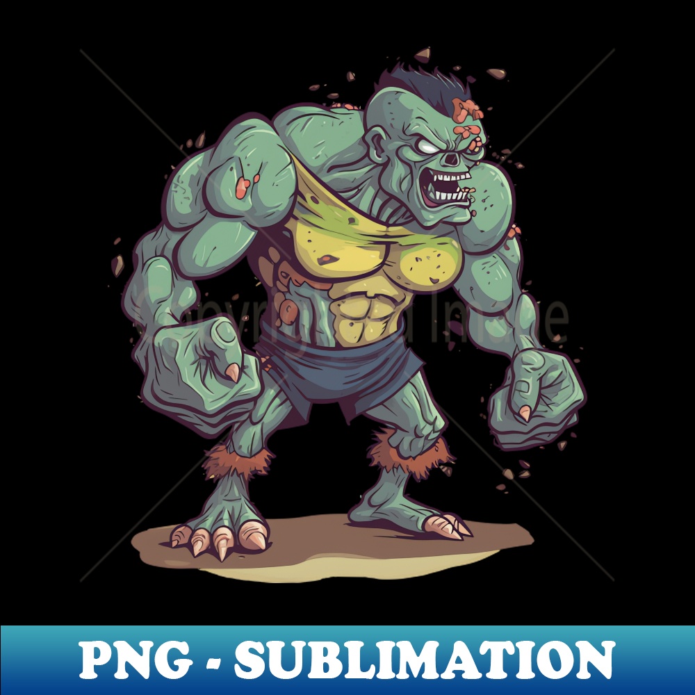 Funky Muscular Zombie - Vintage Sublimation PNG Download - U - Inspire ...