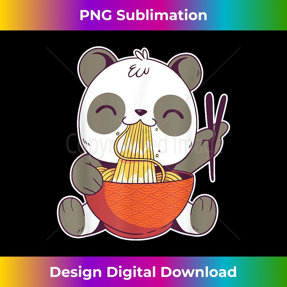 Panda Eats Noodles Cute Ramen Kawaii Bear Japan Spaghetti - - Inspire ...