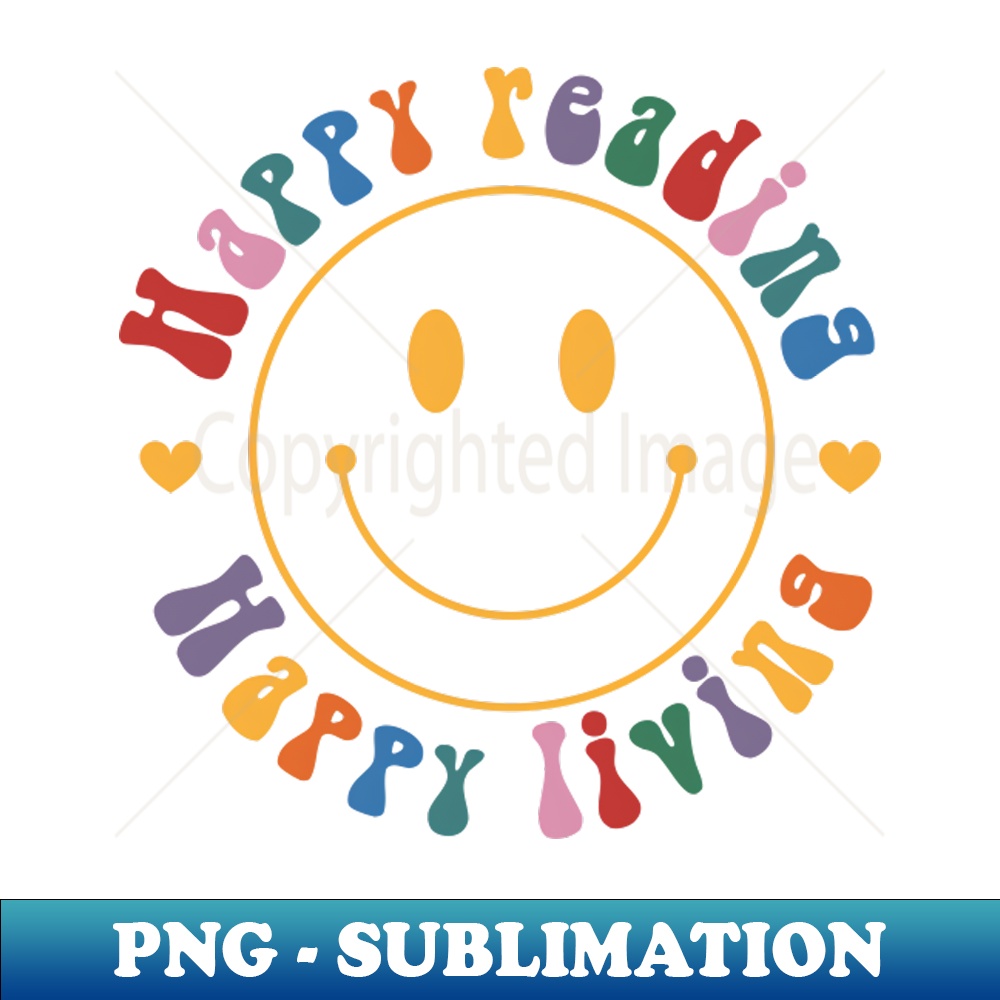 Happy Reading Happy Living Bookworm Smiley Face Happy Color | Inspire ...