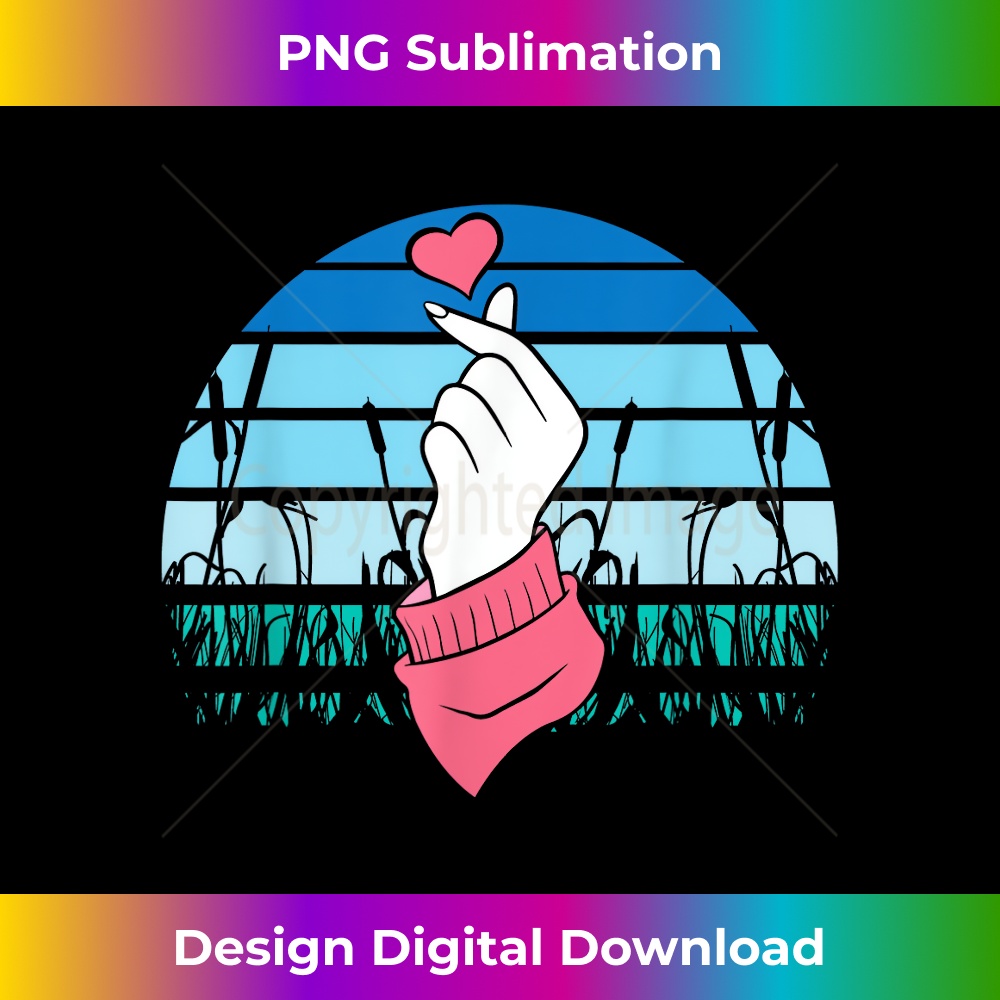 Korean Finger Heart Pink Blue Hand Kpop Inspired Love Symbol | Inspire ...