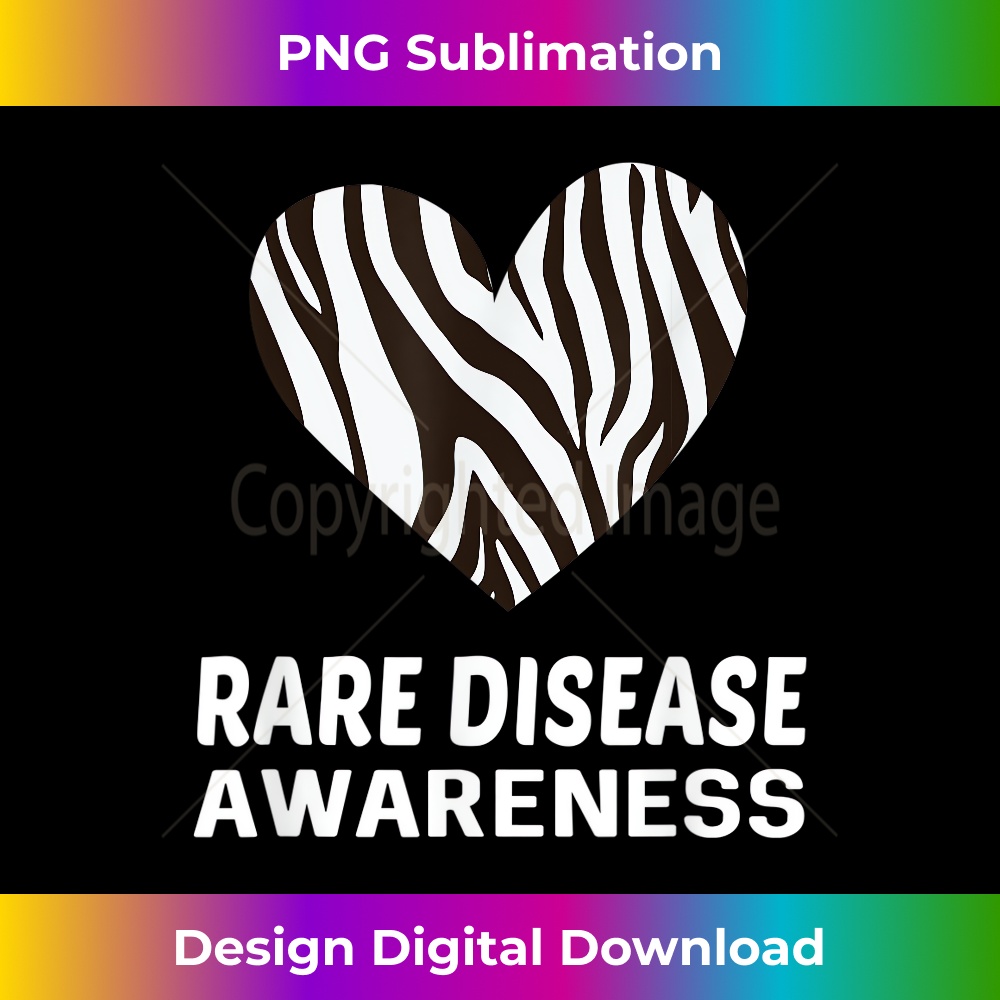 Zebra Heart Rare Disease Awareness Gift - Contemporary PNG S | Inspire ...