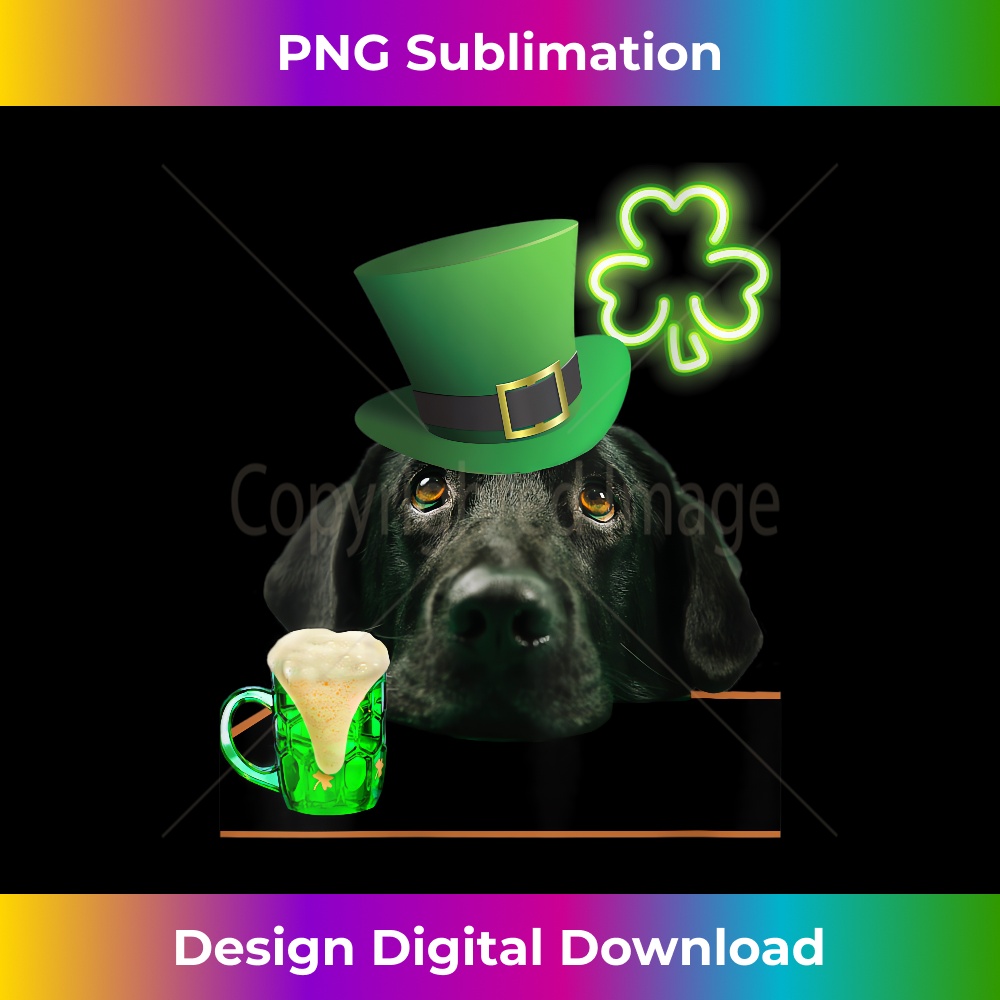 Womens Black Lab Shamrock Irish Dog Picture St Patricks Day | Inspire ...